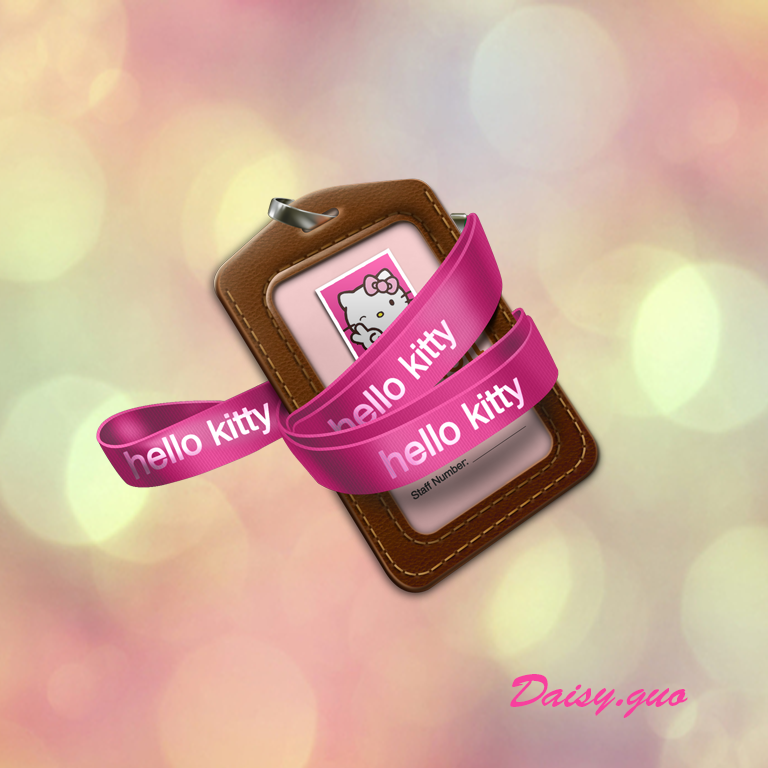 给Kitty控们送一个自己设计的工牌~_Daisy_Guo-站酷ZCOOL