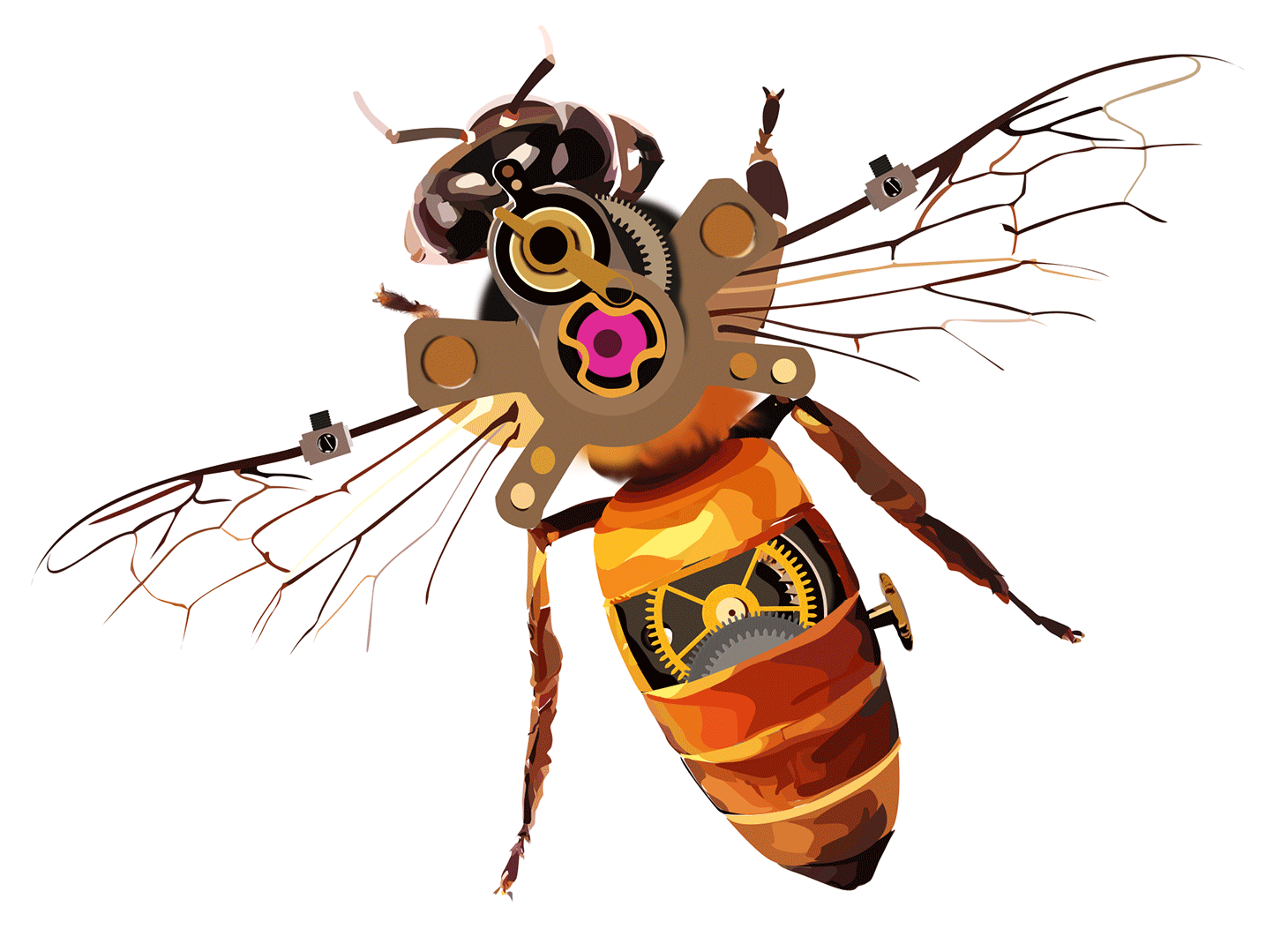 Cyborg Insects-BEE_脆生大叶子-站酷ZCOOL