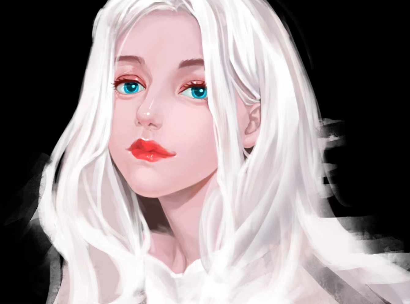 《白发》_兔二一Tooz-站酷ZCOOL