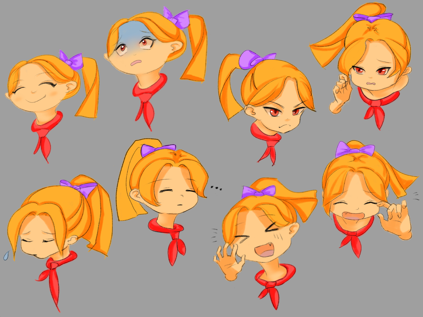 八个表情_Cleanna-站酷ZCOOL