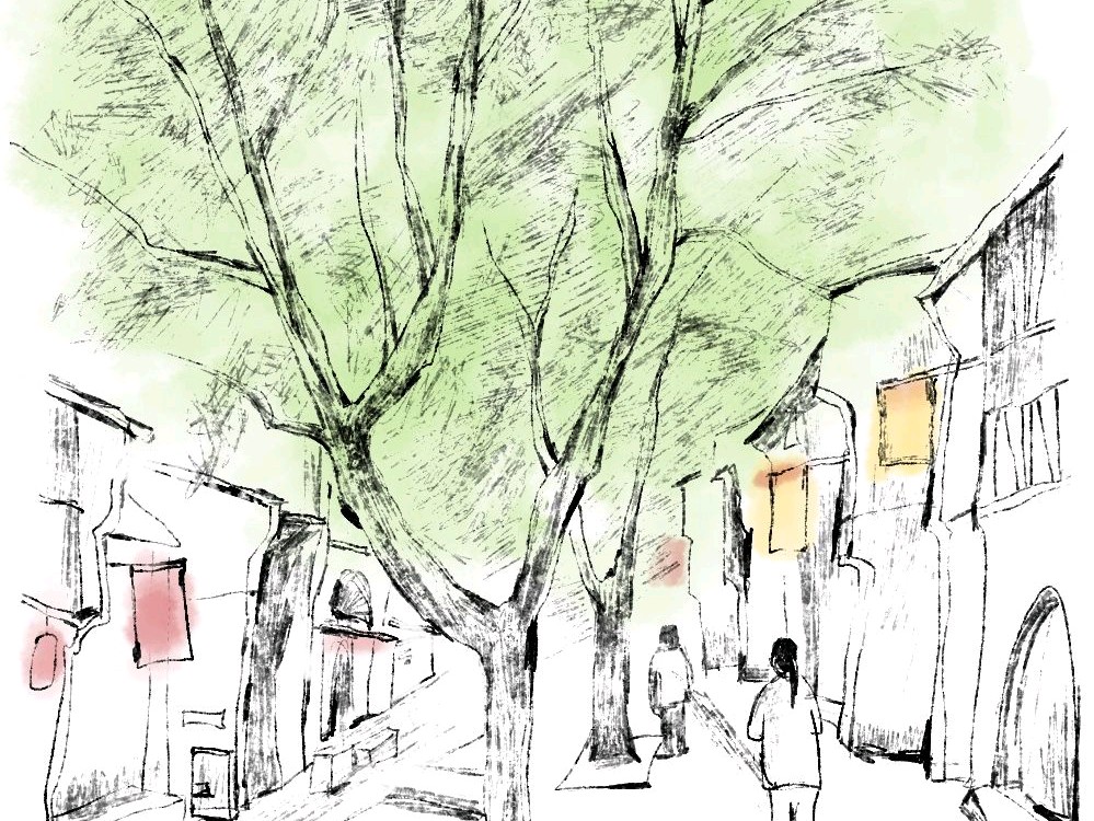 🎨景区速写_小啾啾_QI-站酷ZCOOL