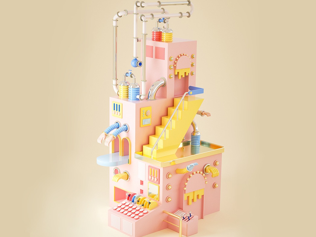 临摹小场景建筑_独孤落痕-站酷ZCOOL