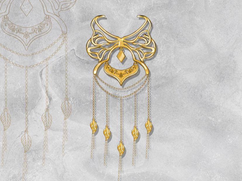 原创设计-欧式流苏臂环__无敌_-站酷ZCOOL