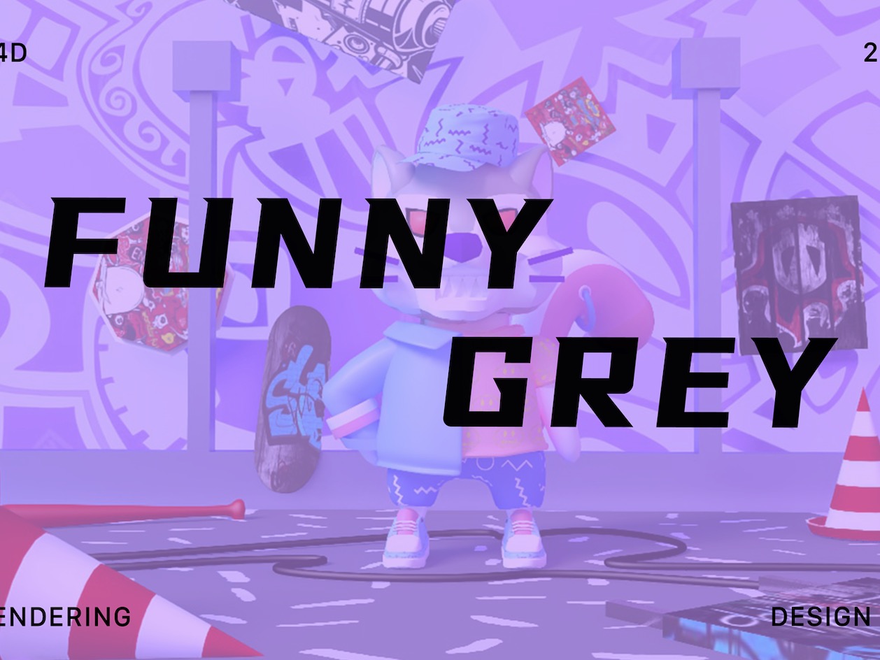 搞怪灰灰IP—3D形象_一杯矿泉水ArAy-站酷ZCOOL