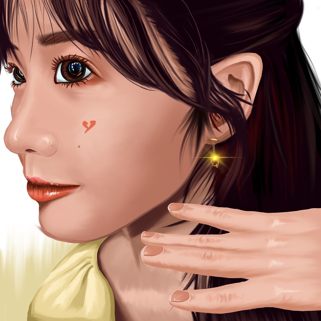 IU（李知恩）头像临摹_小林同学要早睡-站酷ZCOOL