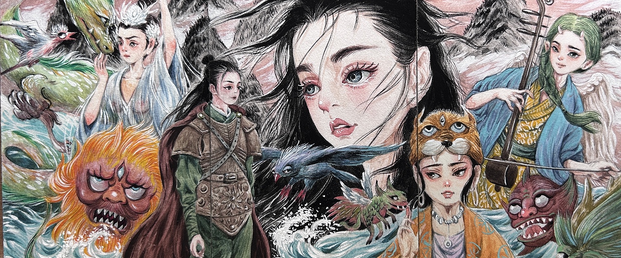 洛神赋_插画师juju-站酷ZCOOL
