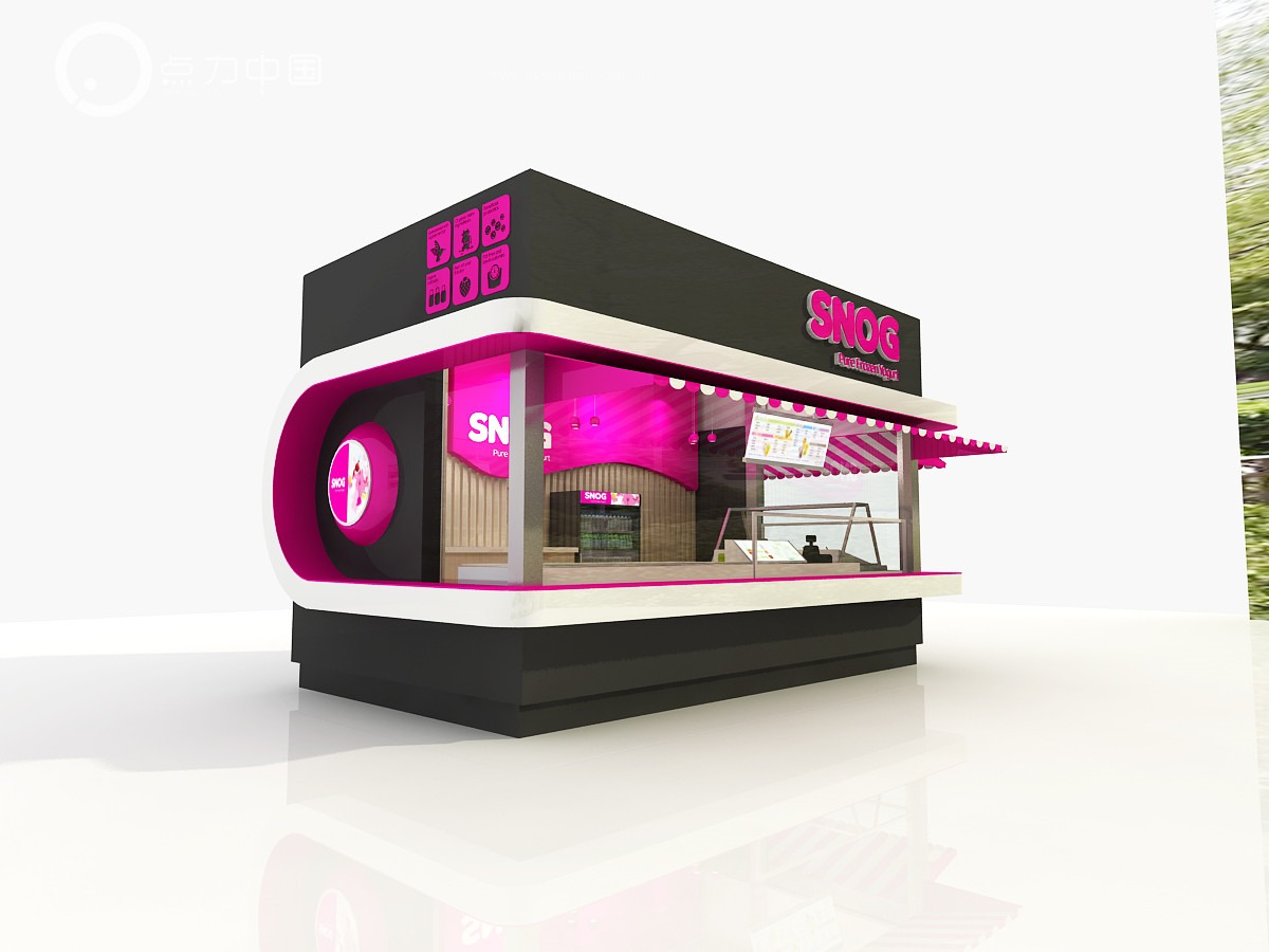 奶茶店、水吧、售卖亭、连锁店面设计_点力中国-站酷ZCOOL