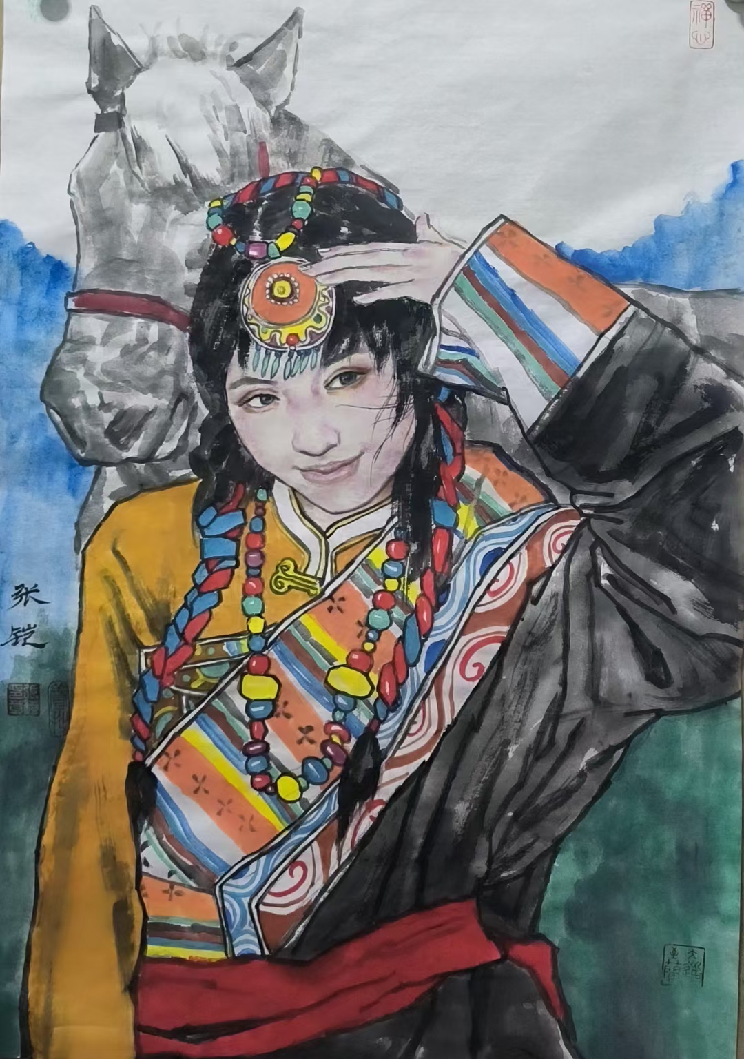 欢迎订制国画人物肖像，传统人物画_国画人物肖像画订-站酷ZCOOL