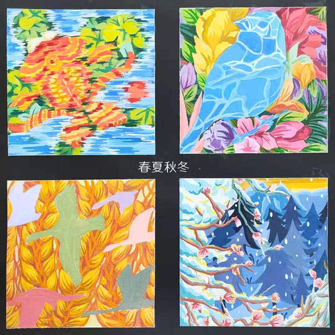 大一基础课色彩构成作业整理3illustrationwriting Exercises设计锦囊original作品 站酷zcool