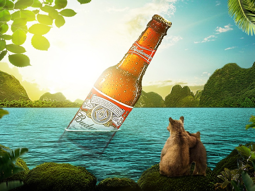 百威啤酒海报_冰心柚子呀Juy-站酷ZCOOL