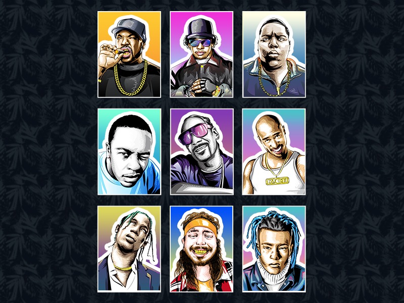 《Hiphop x Vice City》插画艺术项目_Lexkon_Liu-站酷ZCOOL