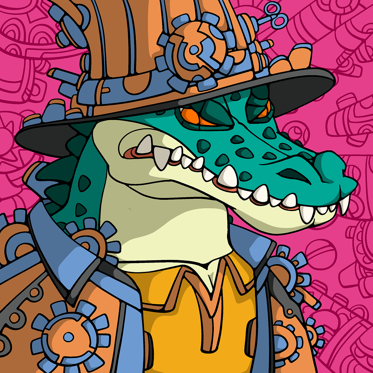 NFT—「Storm the crocodile」鳄鱼风暴系列_可闹好了-站酷ZCOOL