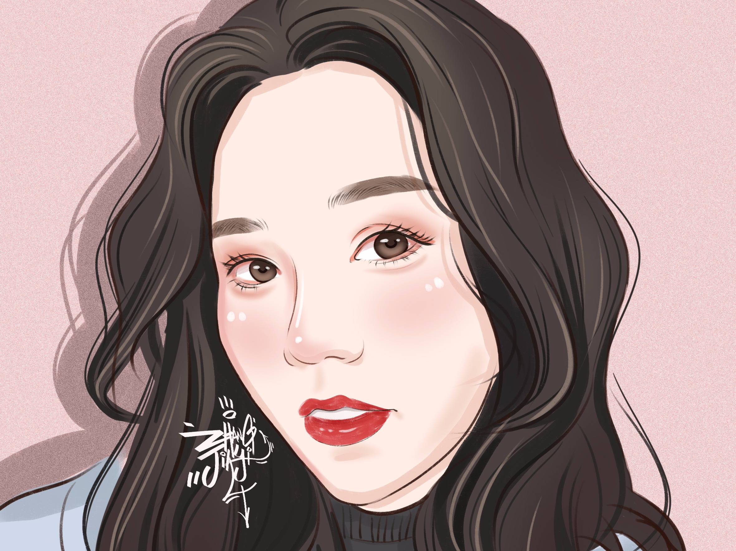 头像绘制_张佳藝丨搏藍天-站酷ZCOOL