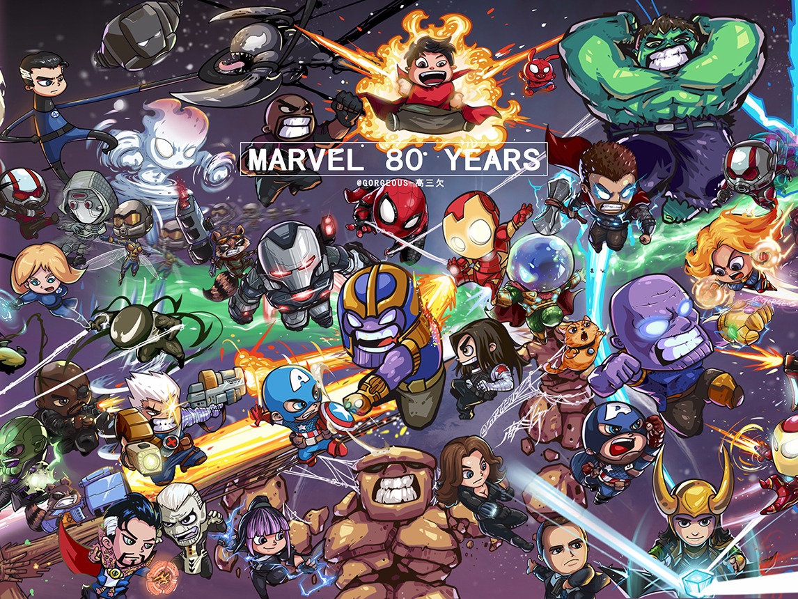 MARVEL 80 YEARS 漫威80周年终极大乱斗_GORGEOUS_高三欠-站酷ZCOOL