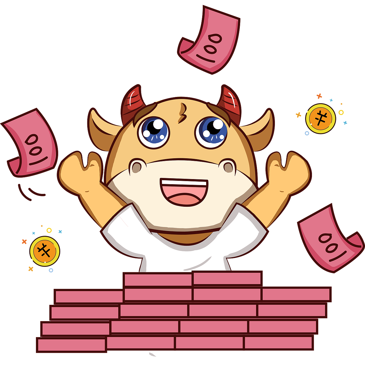 牛ip形象设定+表情包_sunjoan-站酷ZCOOL