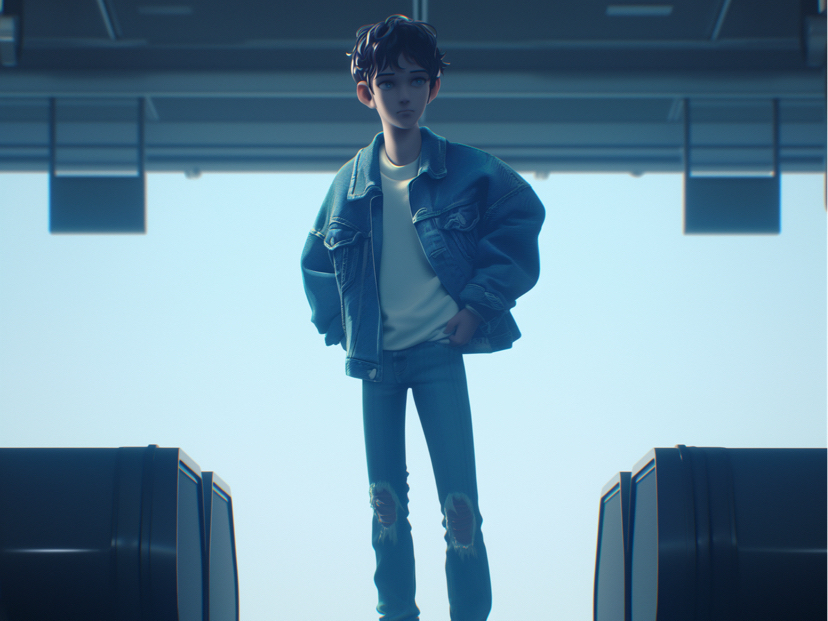 Al重绘-青春回忆系列-《飞机场的10:30》_宇少zone-站酷ZCOOL