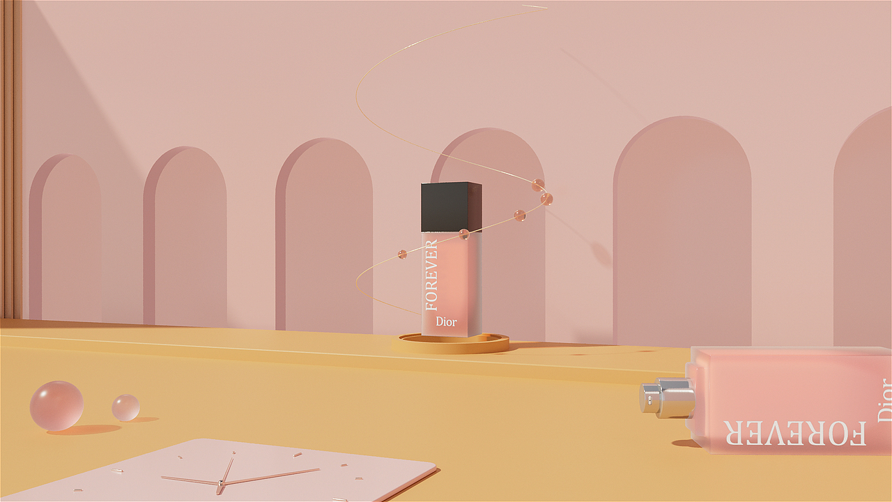 【Dior迪奥粉底液】三维动画练习_KISMET9527-站酷ZCOOL