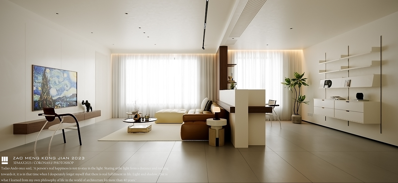 用体态轻盈来形容的130平家装大平层_冒蓝火的cpu-站酷ZCOOL