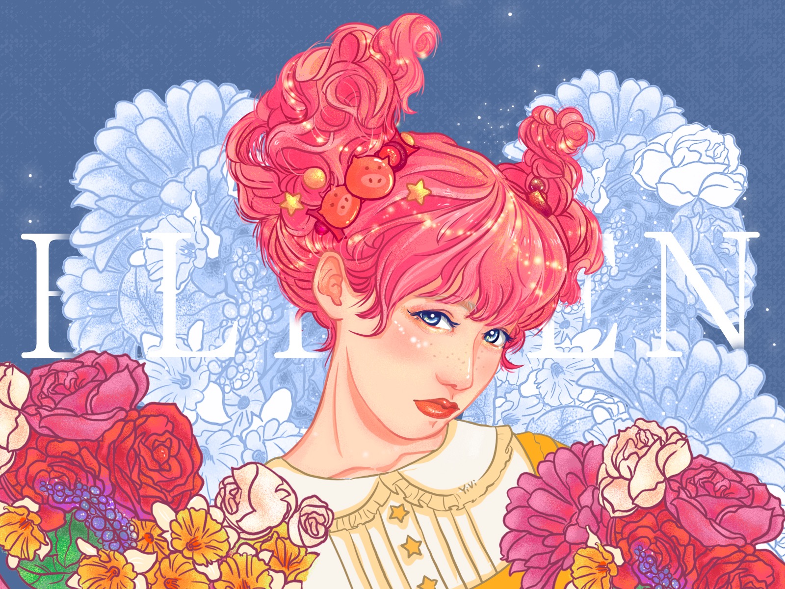 2019捧花少女_YiVi_eleven-站酷ZCOOL