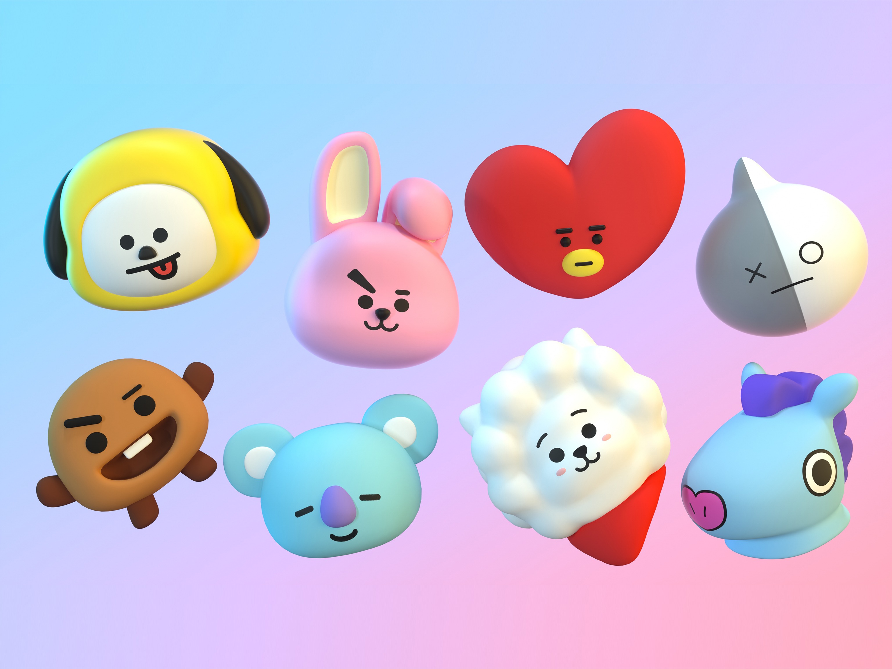 BT21｜建模渲染练习_River_OK-站酷ZCOOL