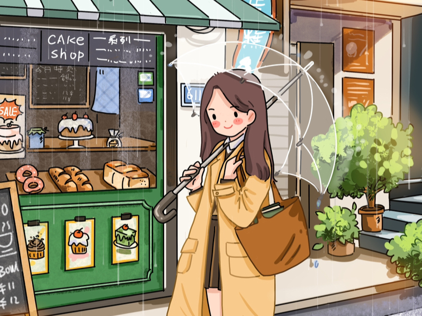 下雨天_小小栀smile-站酷ZCOOL