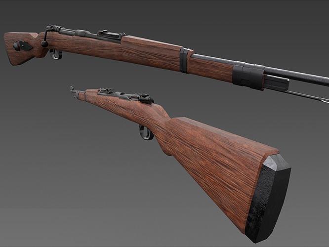 3D武器建模—98K_路博Giti-站酷ZCOOL