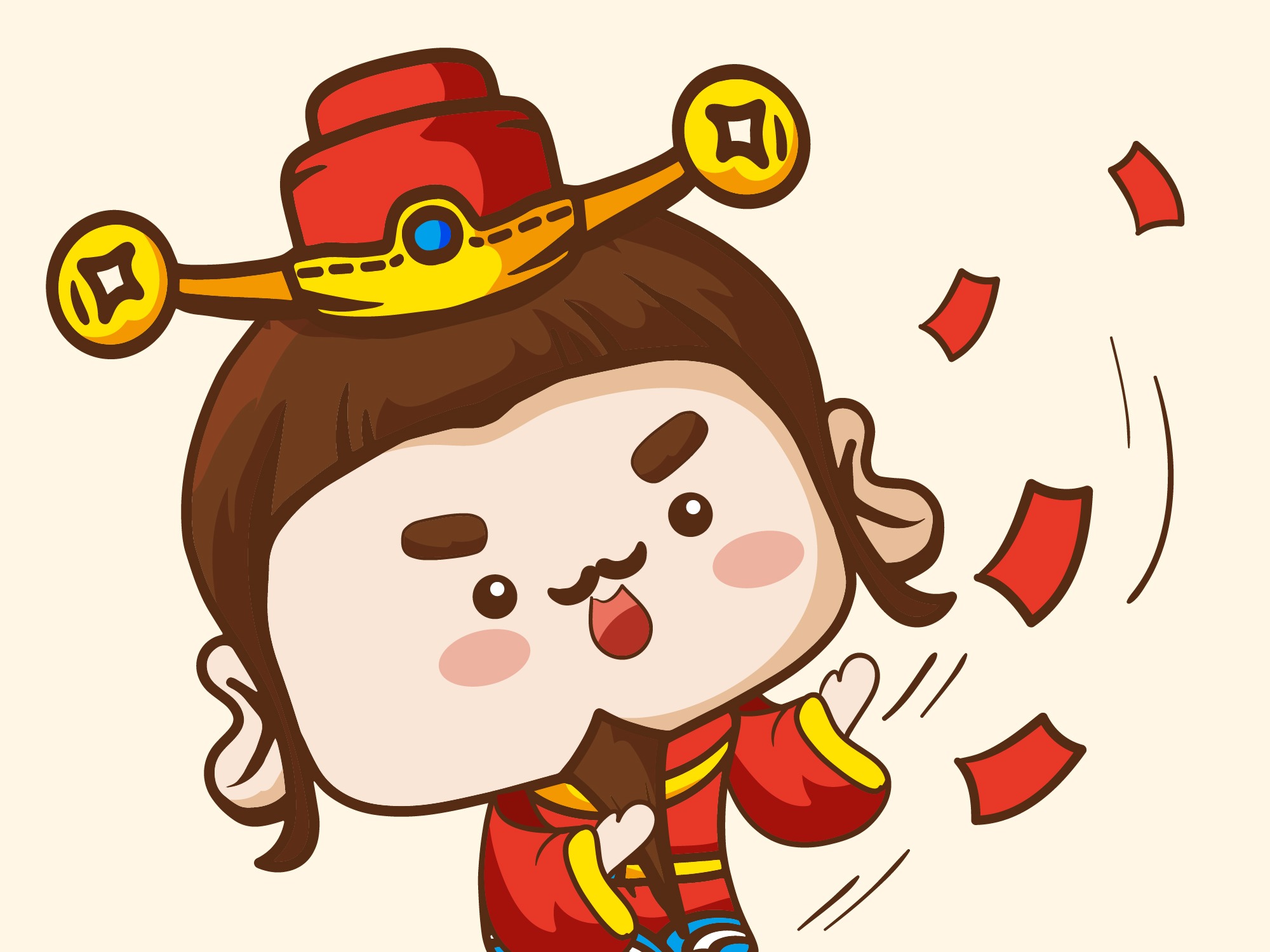 新年-财神表情包_大禹哥Yuger-站酷ZCOOL