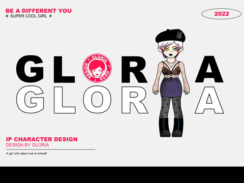 个人IP形象设计｜SUPER COOL GIRL_GLO_BR-站酷ZCOOL