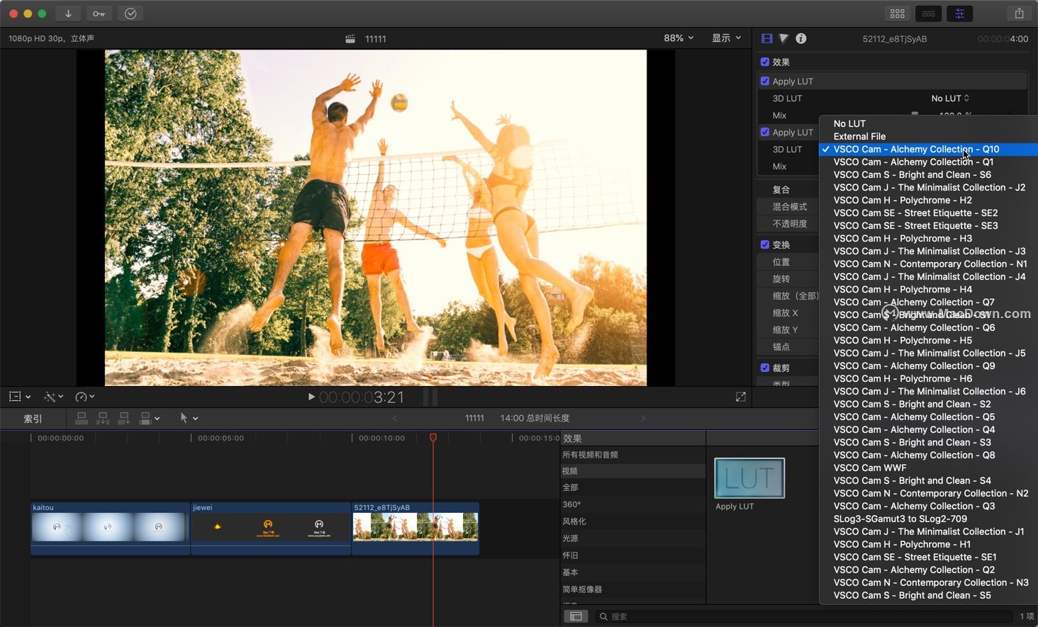 FCPX 65个日系胶片质感小清新LUTs调色预设VSCO CAM LUTS _一念浮萍-站酷ZCOOL