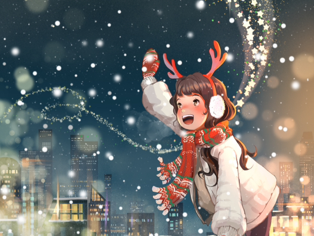 圣诞节主题插画_Rs_C-站酷ZCOOL