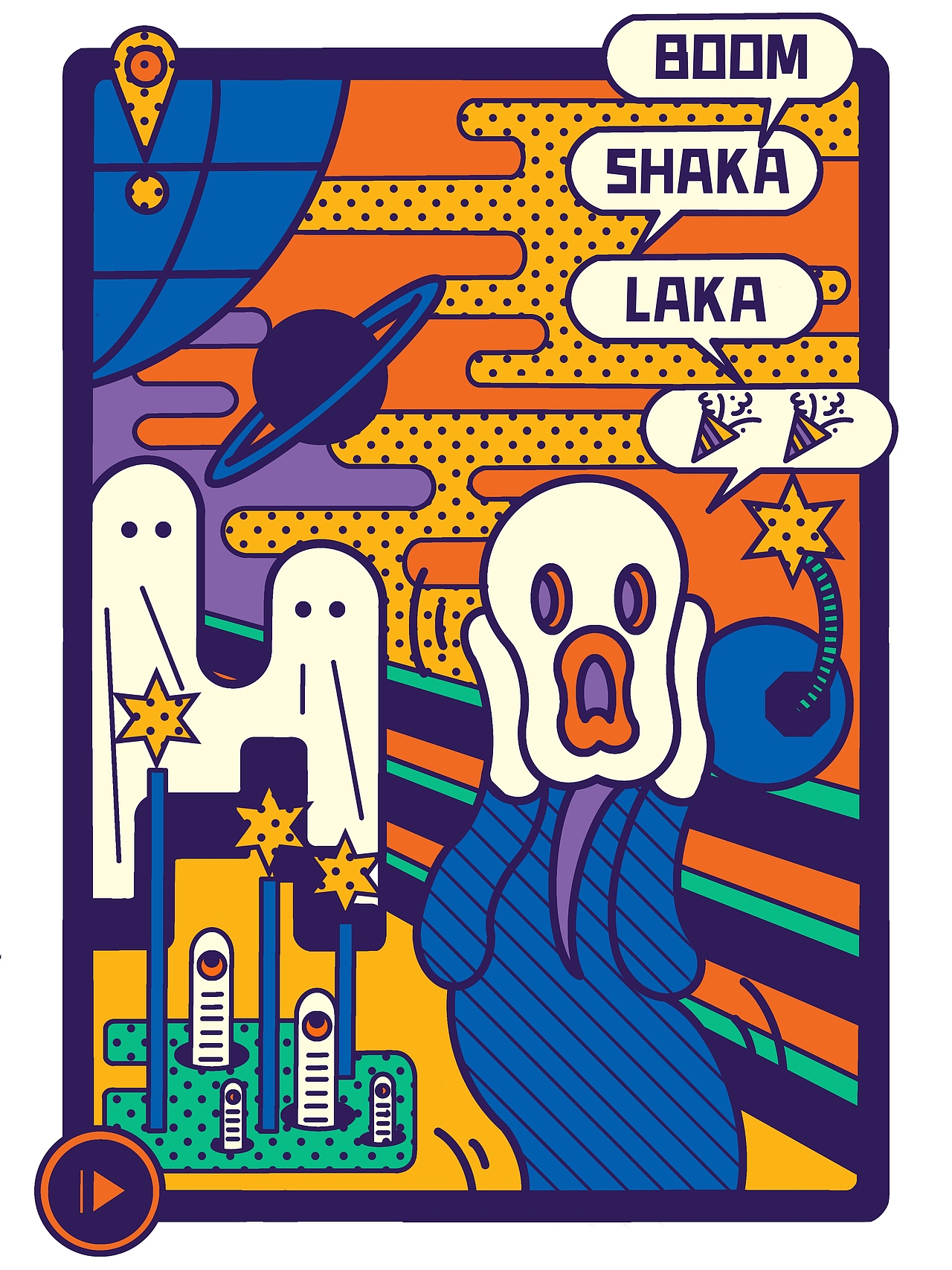 世界名画插画再创作_余牧童ISA-站酷ZCOOL