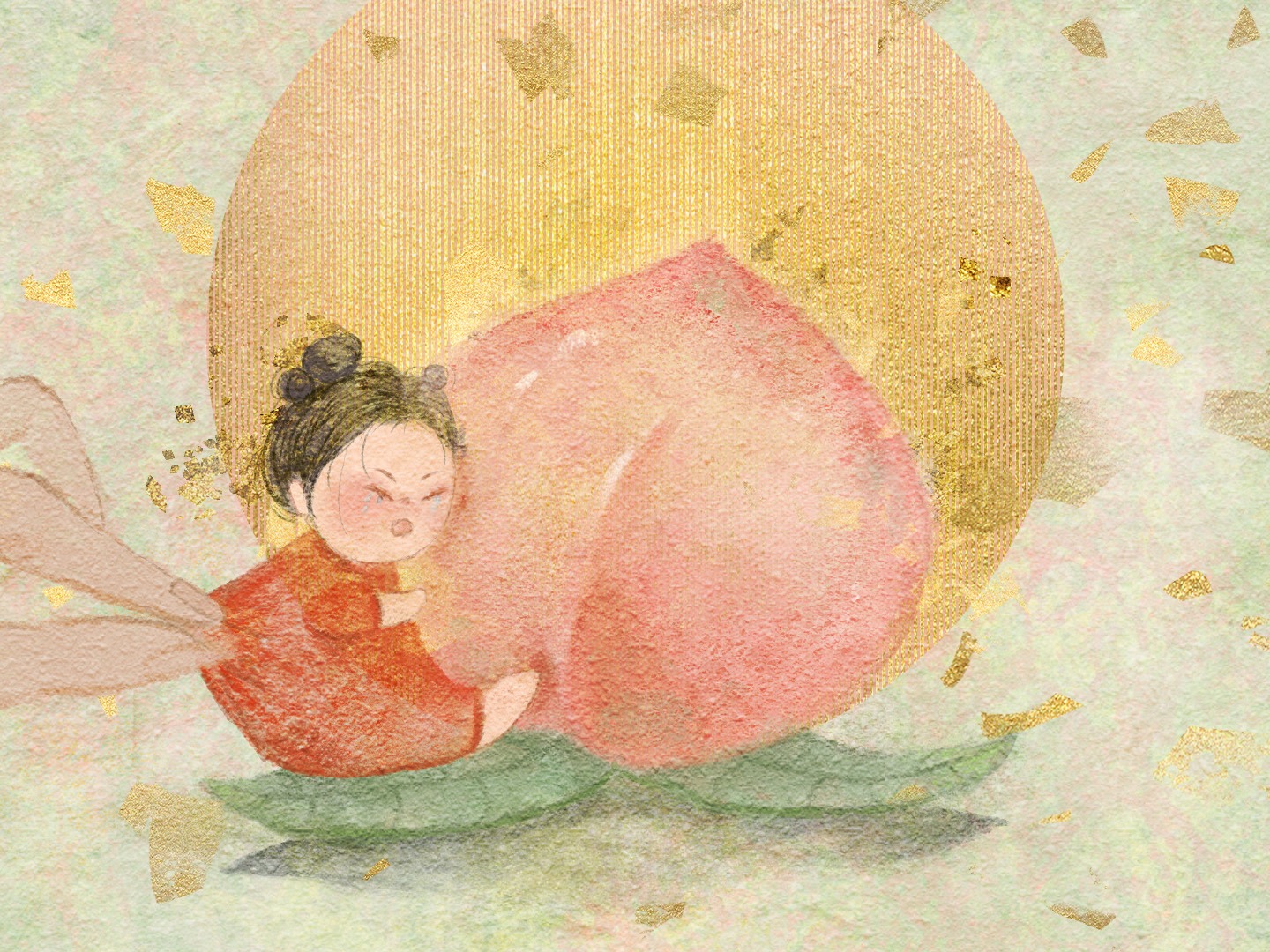 岩彩板绘练习-小桃子_LIULIU__-站酷ZCOOL