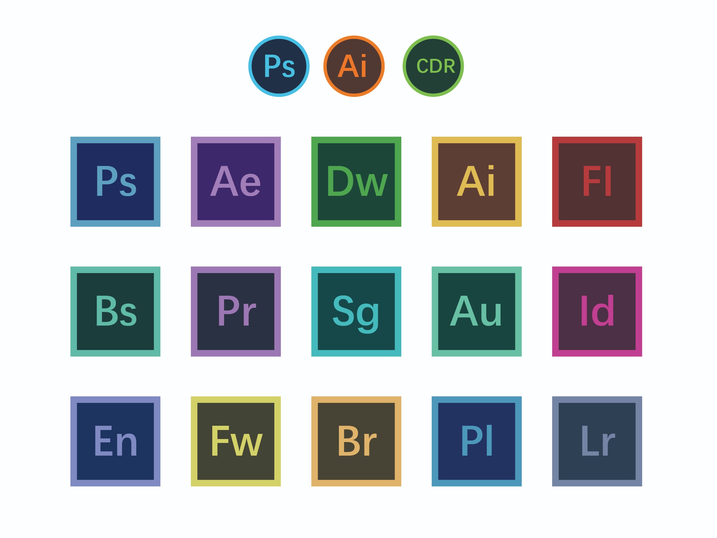 Adobe图标_玳Wei-站酷ZCOOL