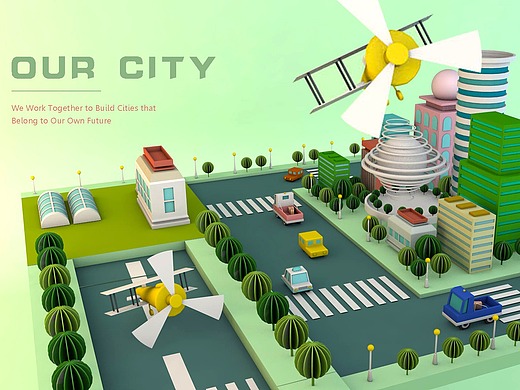 c4d城市_创意设计作品图片素材-站酷ZCOOL
