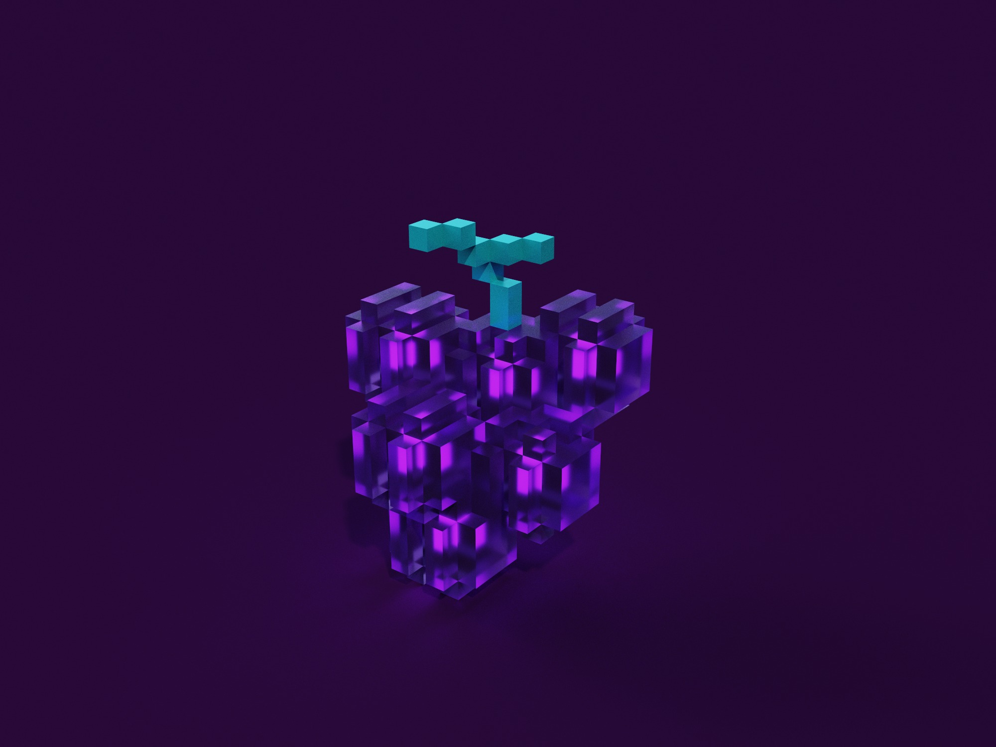 Cube Grape(MagicaVoxel)_宏奇7Cubes-站酷ZCOOL