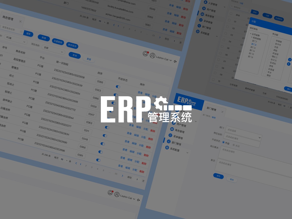 ERP系统UI列表_Laytoncat-站酷ZCOOL