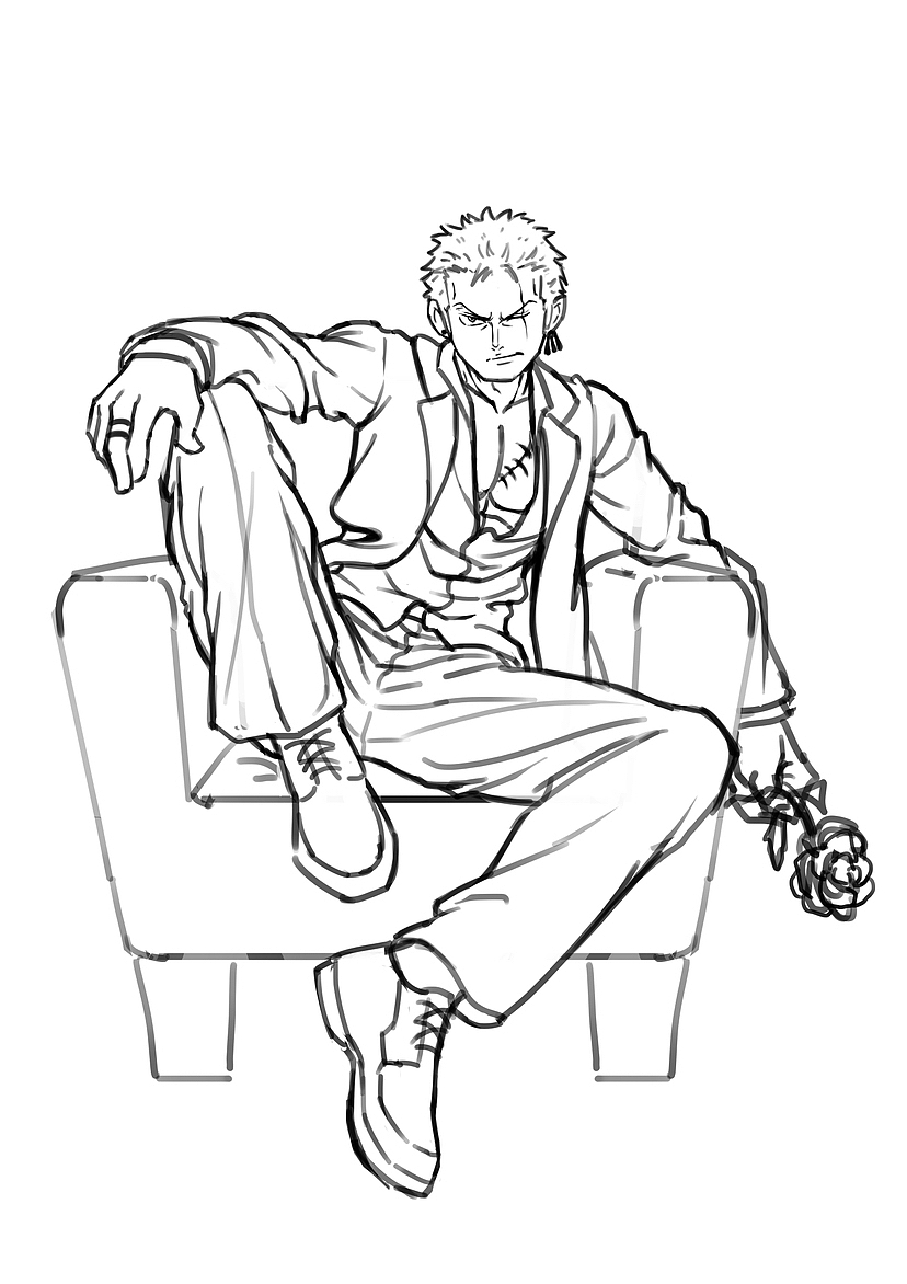 海贼王牛郎系列 索隆ZORO_亿个画手-站酷ZCOOL