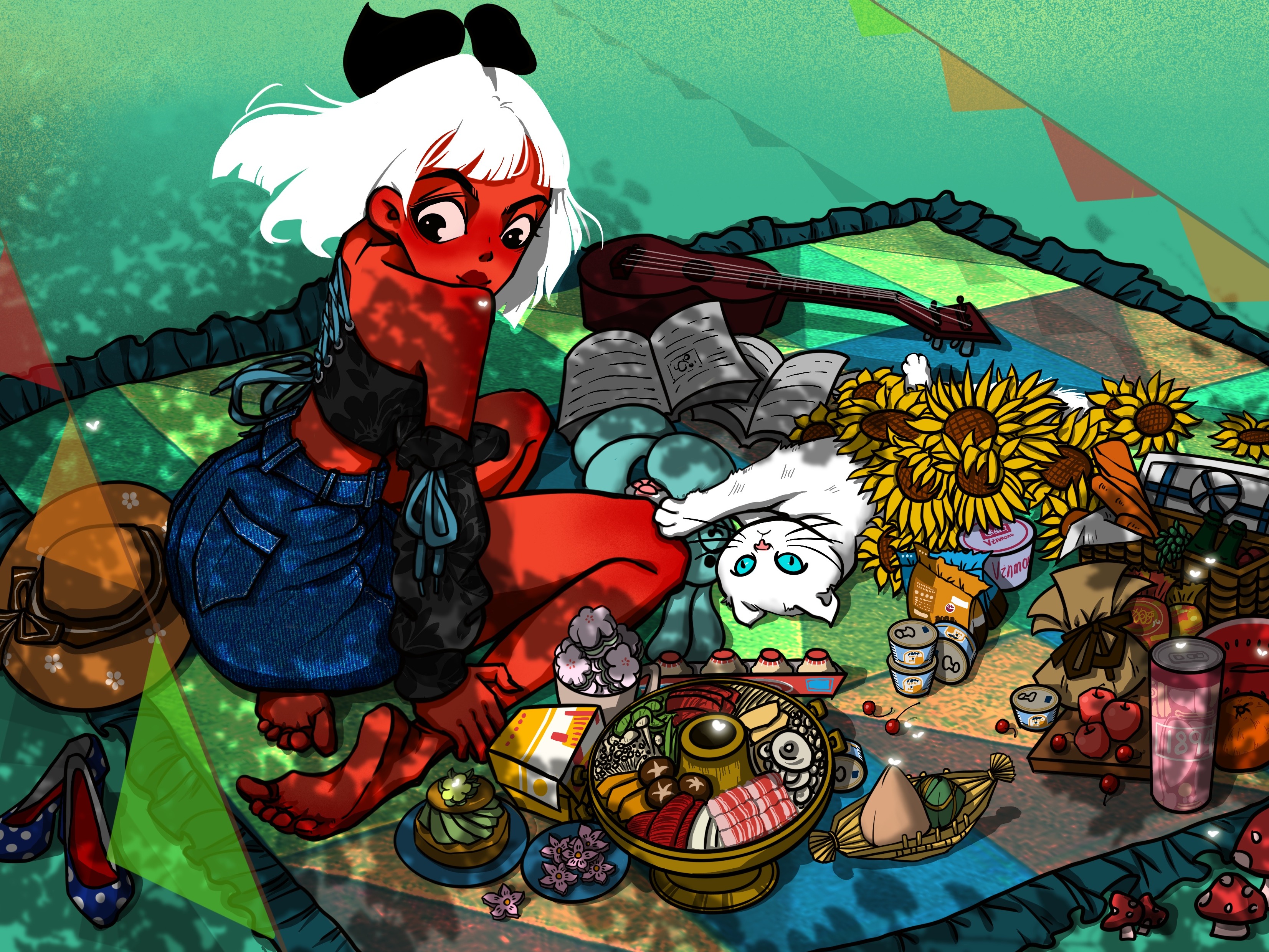 带着喵咪子去野餐_VINMOMO-站酷ZCOOL