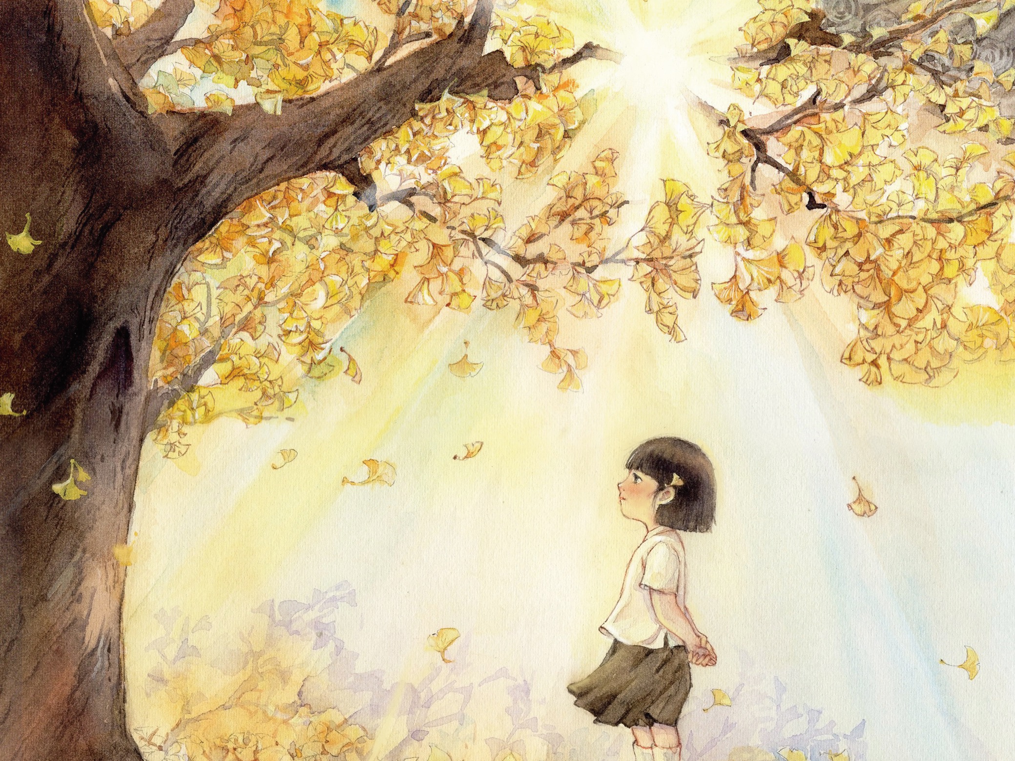 银杏树下_娴子ivy-站酷ZCOOL