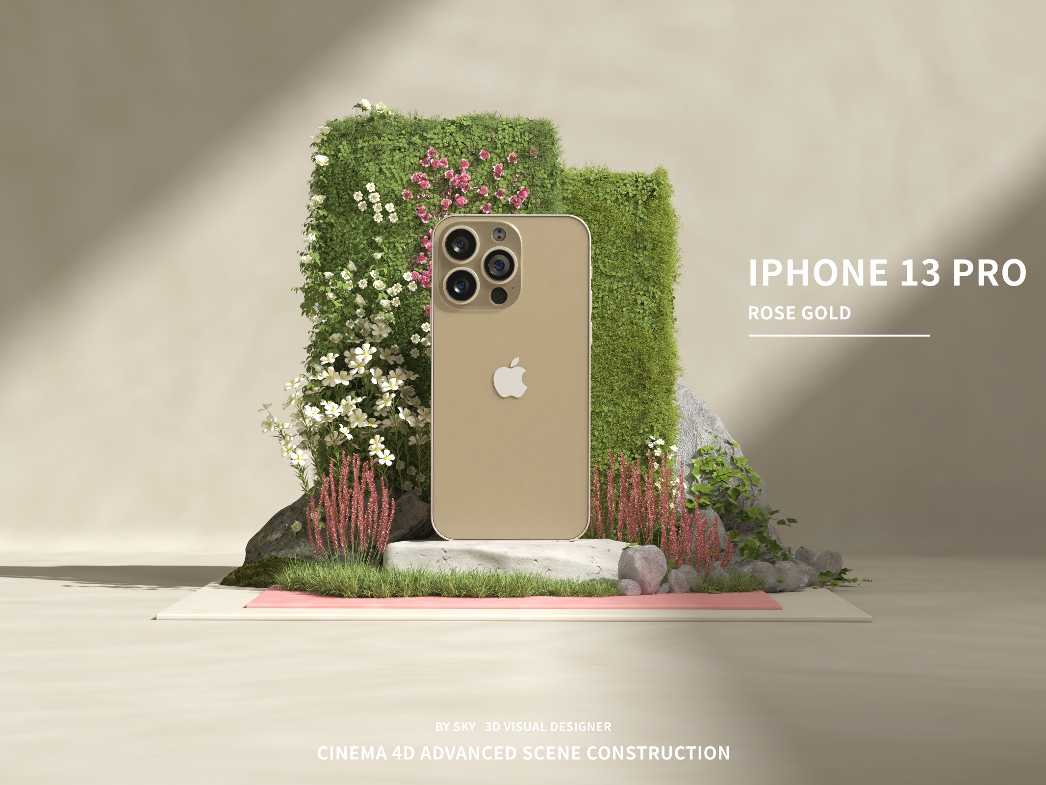 Iphone 13 Pro rose gold_消逝的天空L-站酷ZCOOL