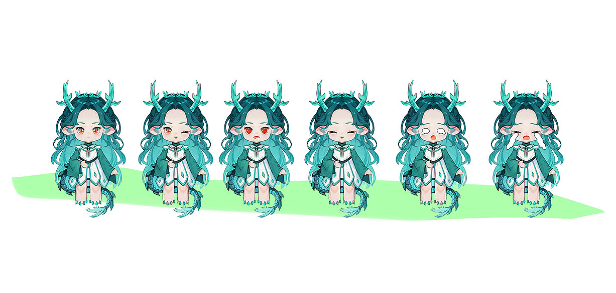 【原创IP设计】Q 版——龙沁的夏日行云_JMEN-站酷ZCOOL