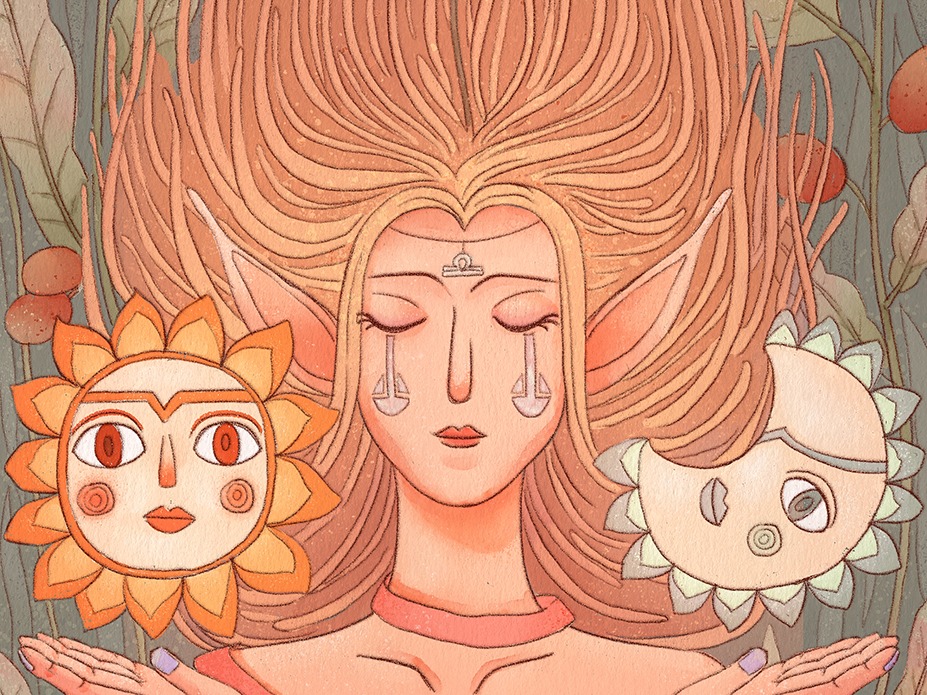 星座幻想巧克力包装插画_KFCKFC-站酷ZCOOL