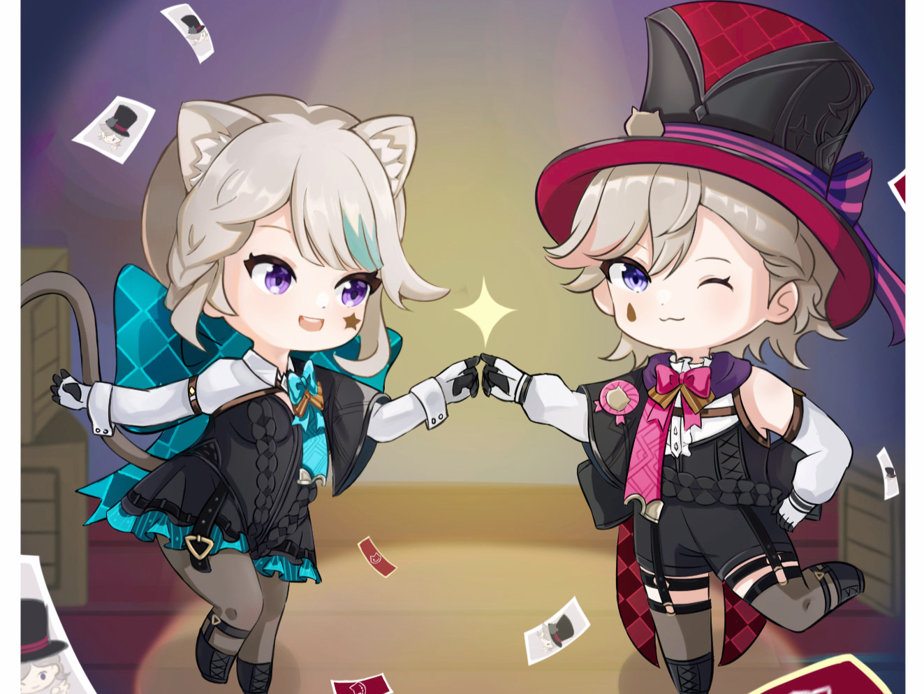 Q版原神林尼和琳妮特头像_布小墨-站酷ZCOOL