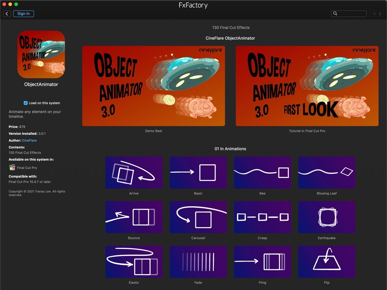 FCPX插件:弹性文字标题动画CineFlare ObjectAnimator_角落里的艺术家H-站酷ZCOOL