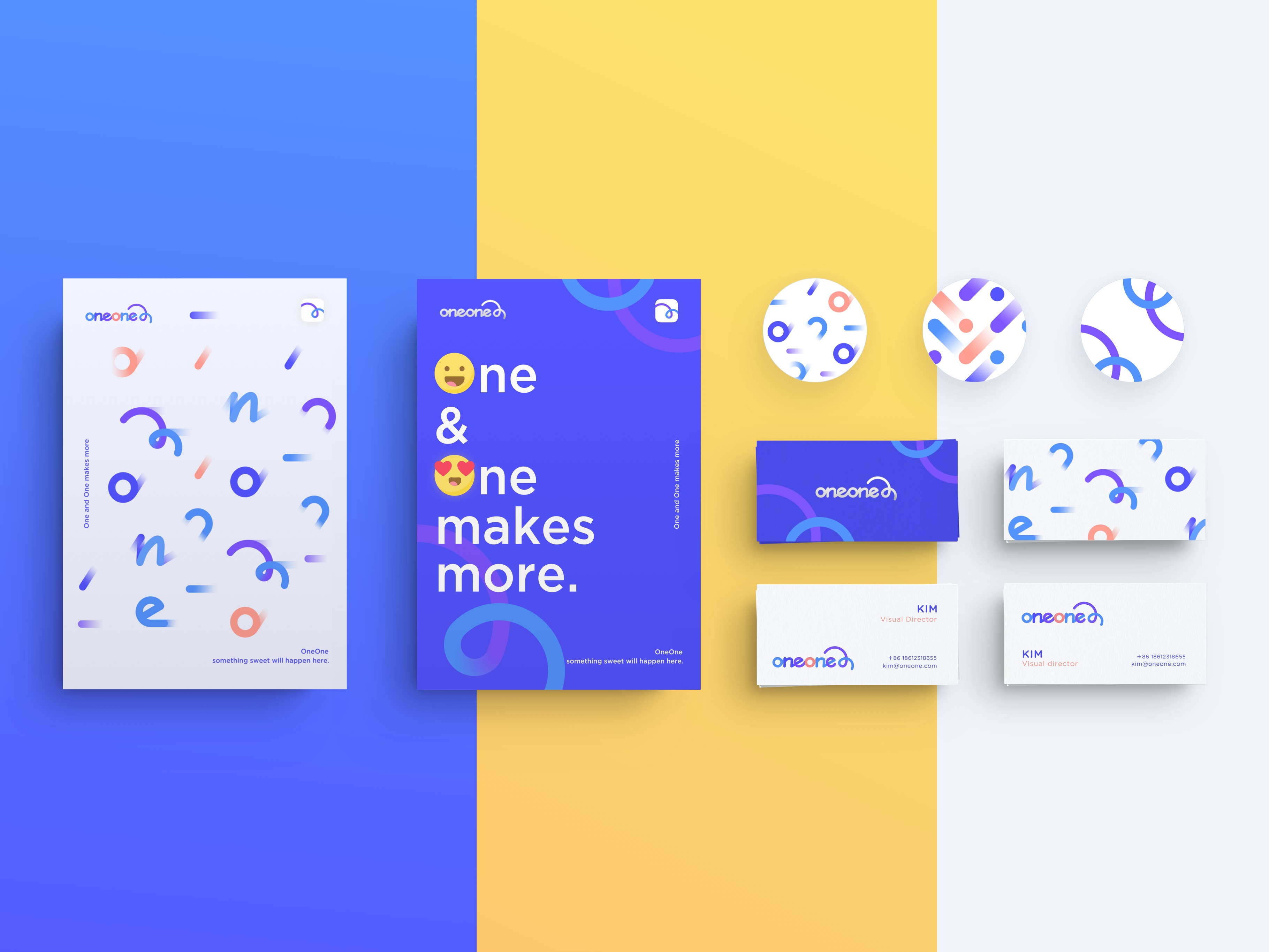 OneOne单身社交APP-品牌视觉形象_Nudge设计助推_-站酷ZCOOL