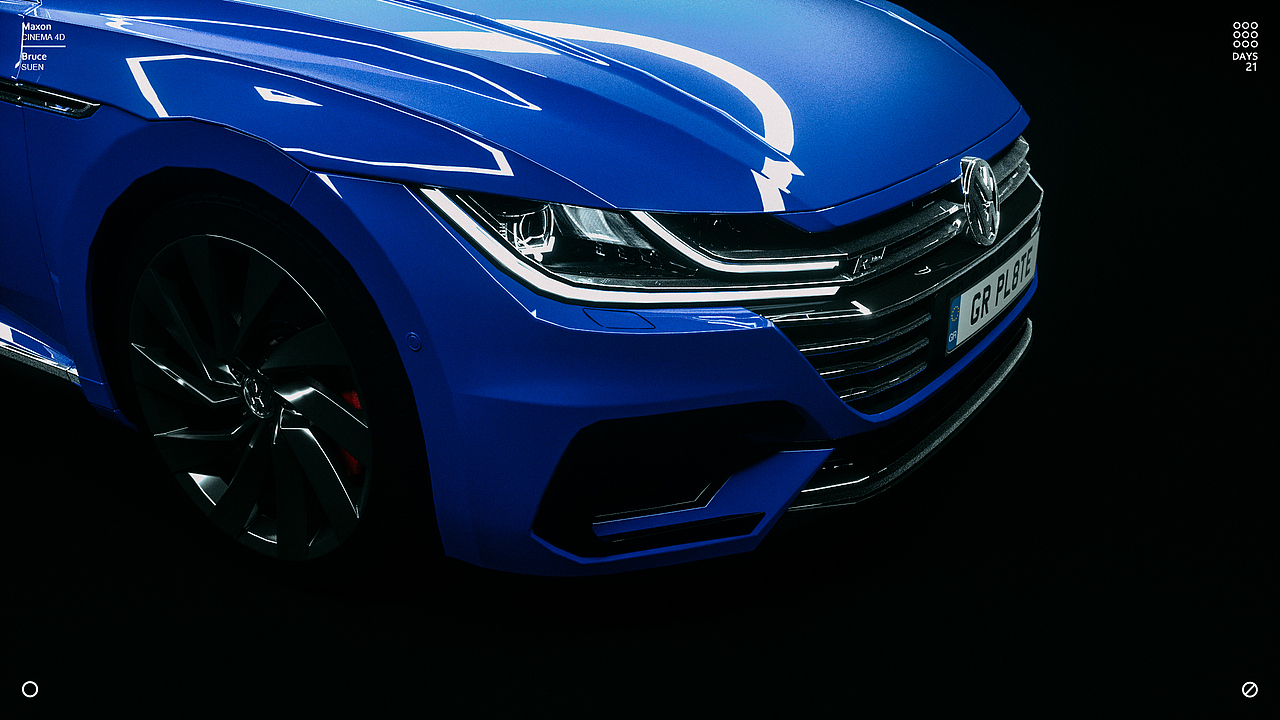 VOLKSWAGEN_ARTEON_CC_R-Line_BISCAY BLUE_比斯开蓝_英东brucesuen-站酷ZCOOL