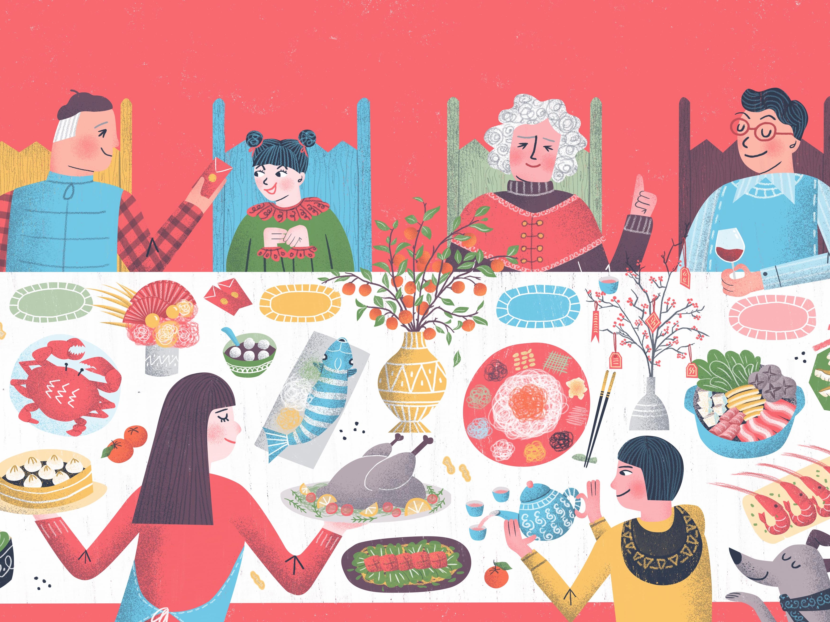 又是一年年夜饭_Ruru插画-站酷ZCOOL