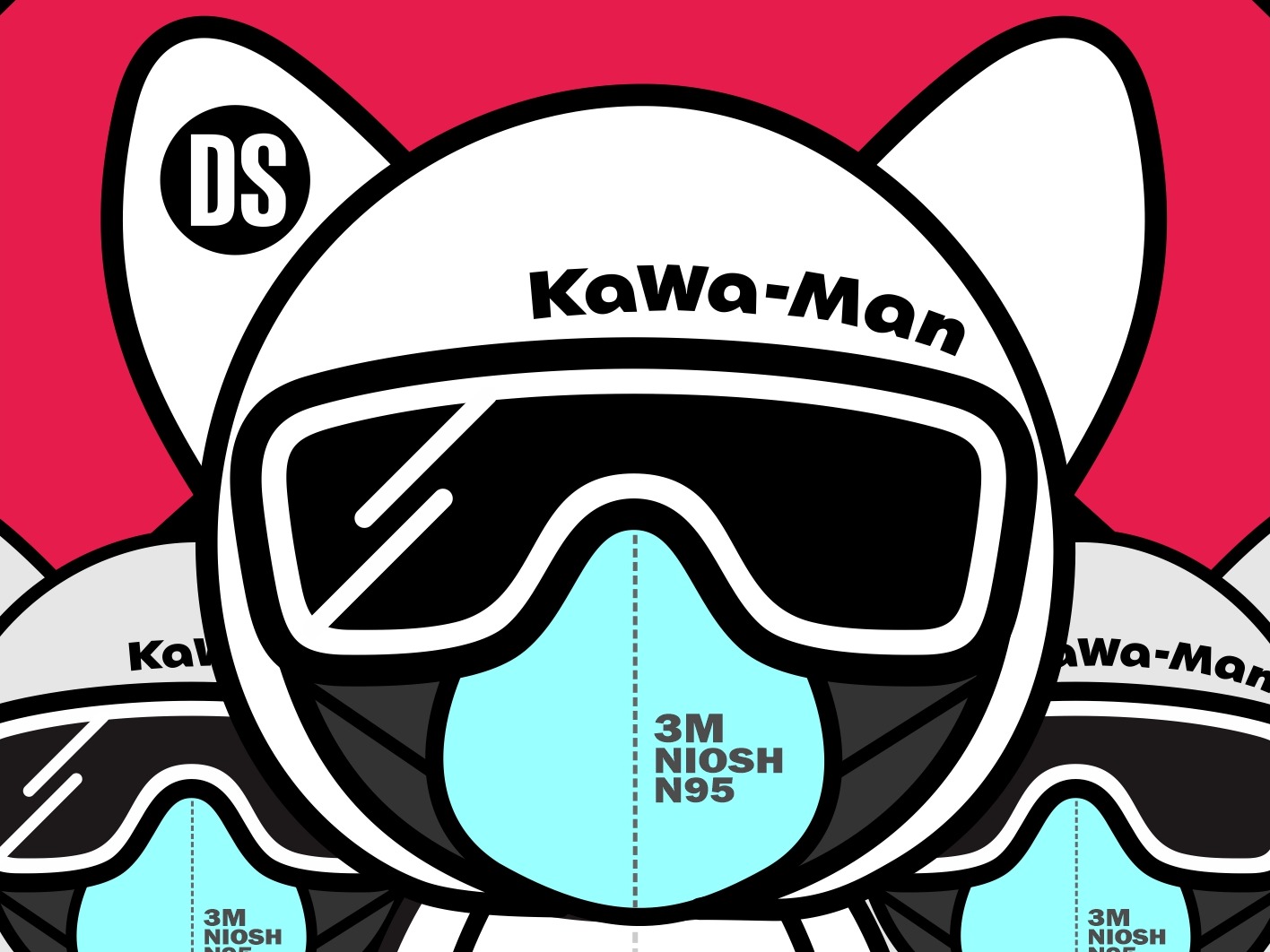 DS’DIARY KAWA-MAN 抗疫海报,英雄们加油_JanoX-站酷ZCOOL