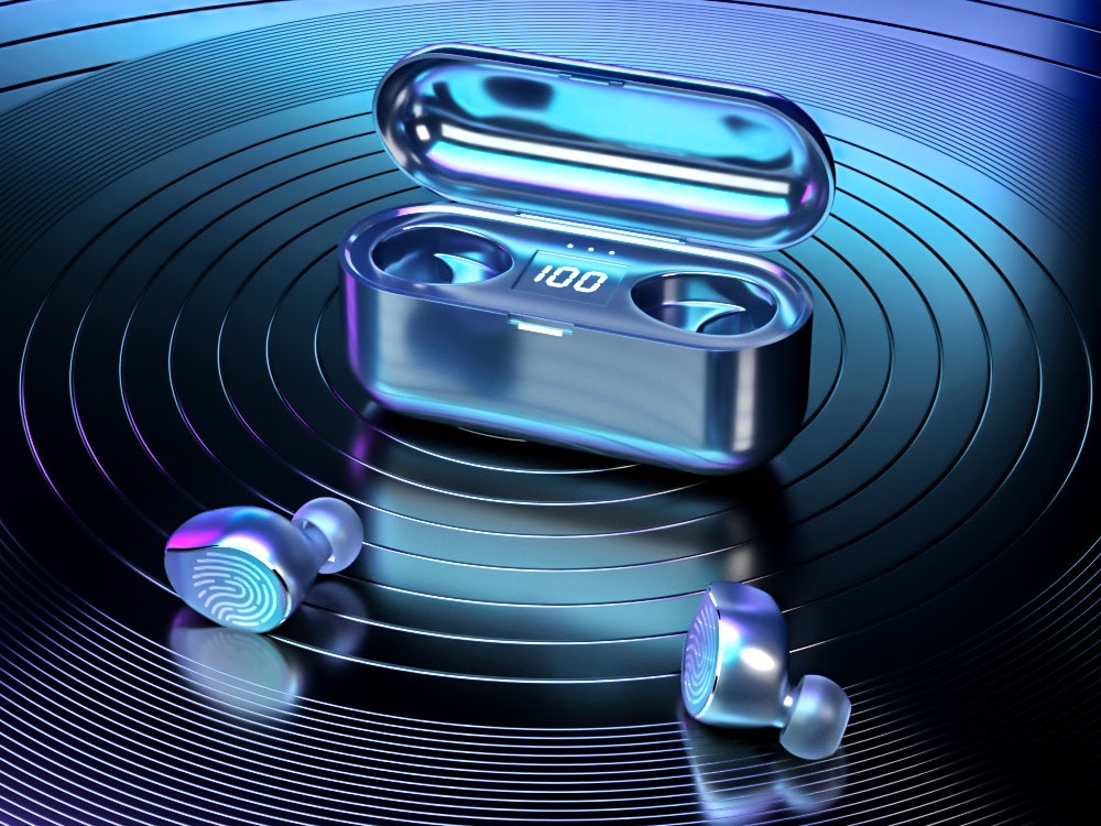 蓝牙耳机建模渲染_HANLZ-站酷ZCOOL