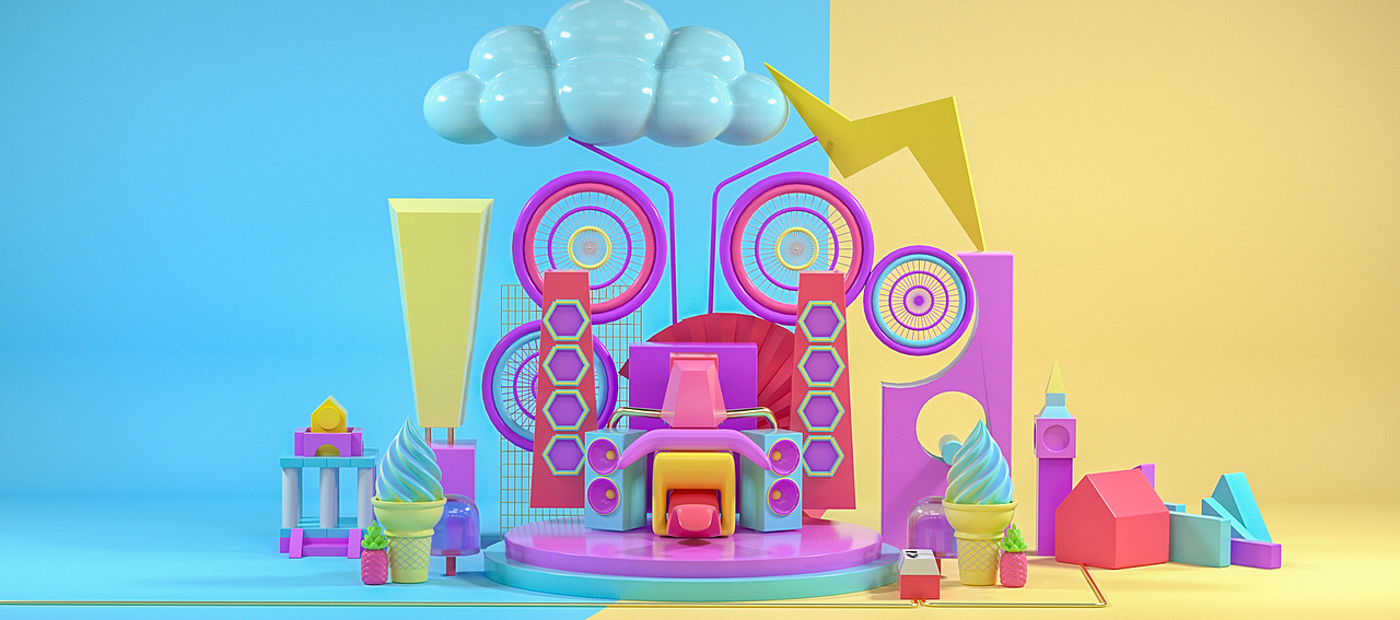 C4D 3月作品集_jerry安-站酷ZCOOL